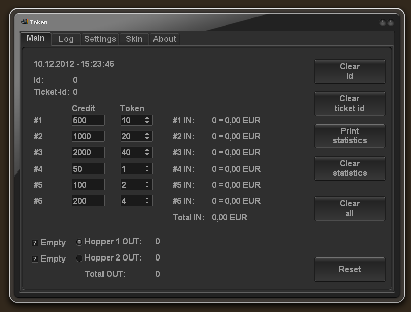Token Vending Machine Software Money Changer